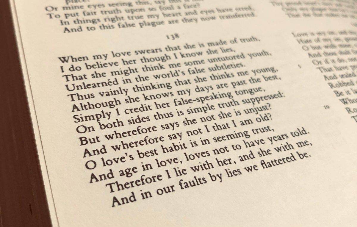 Poetry: Shakespeare – Sonnet 138 – Madelyn Rose Craig
